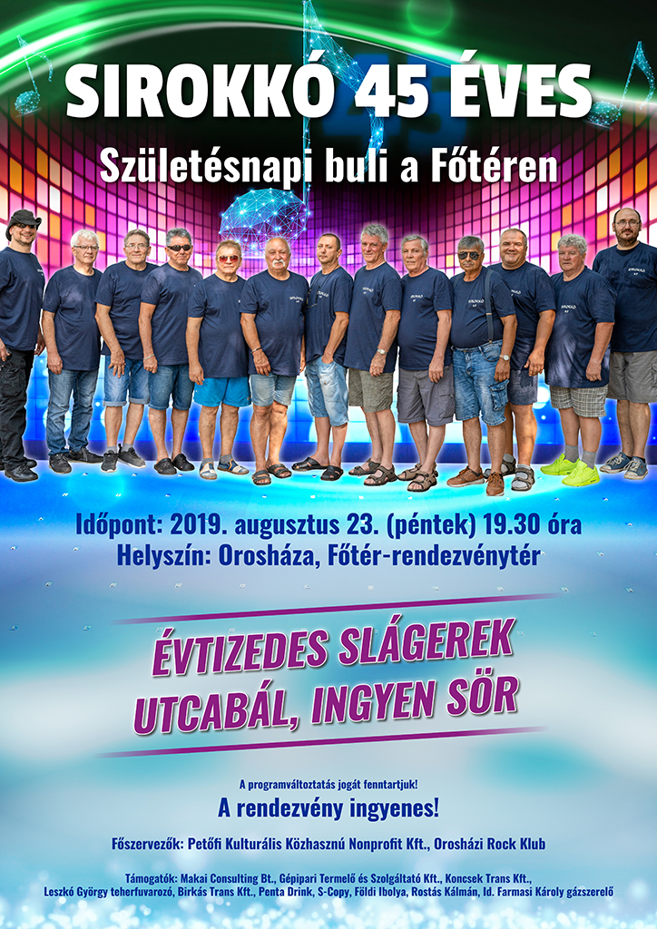PMK Orosháza » Sirokkó 45 – Születésnapi buli